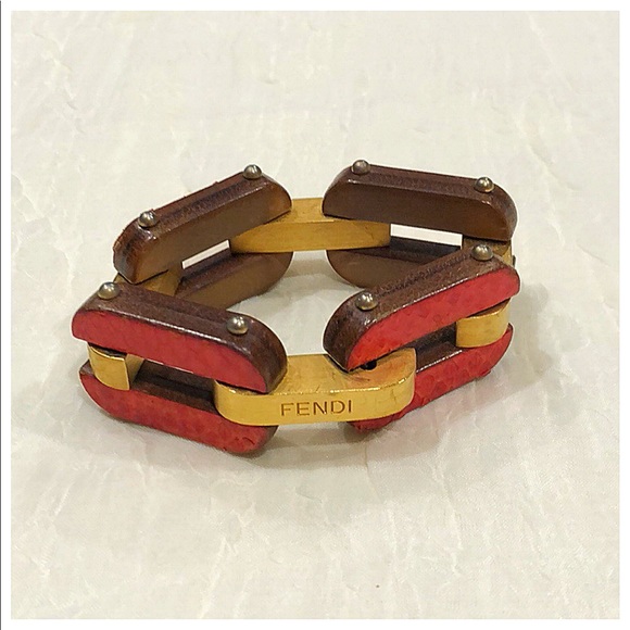 Fendi | Jewelry | Fendi Wooden Chain Bracelet | Poshmark
